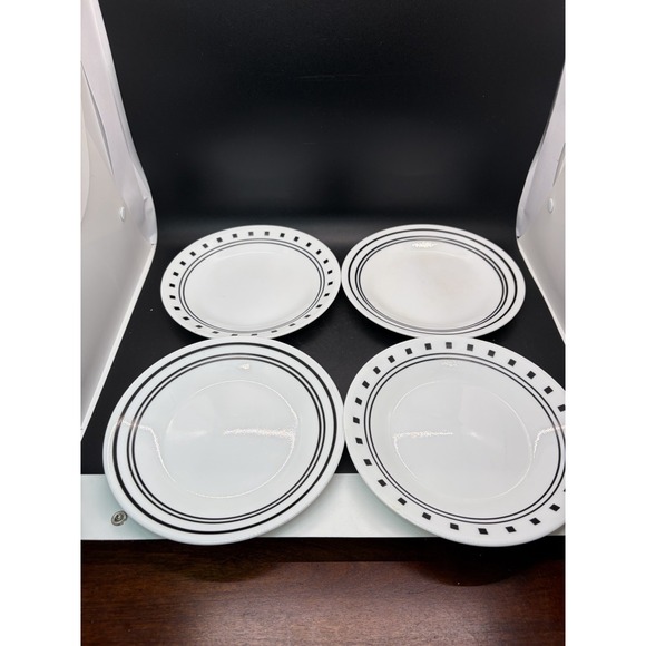 Corelle | Dining | Mixed Corelle Plate Set Classic Black City Block ...